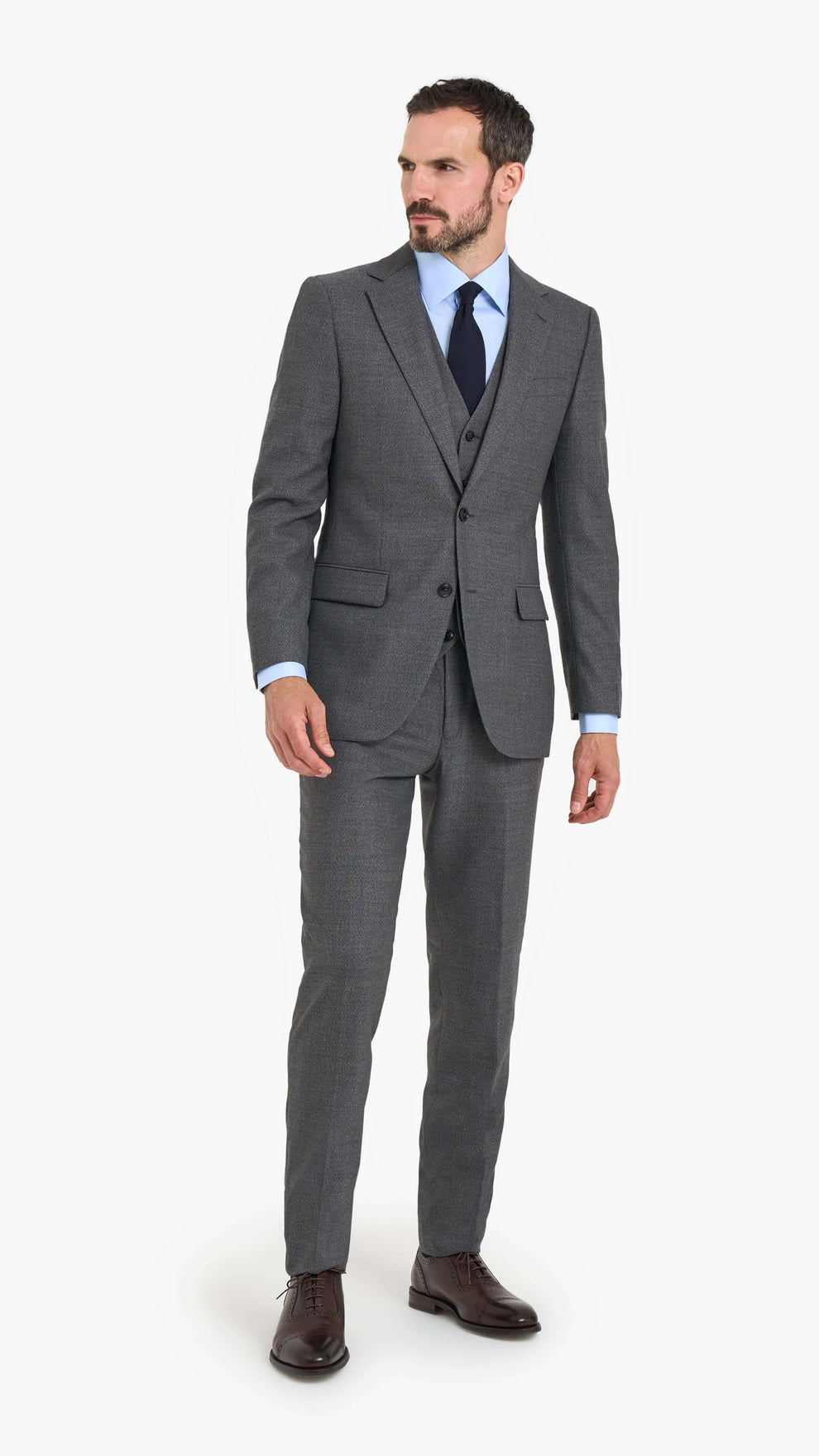 Holland & Sherry Grey Custom Suit | Edit Suits Co.