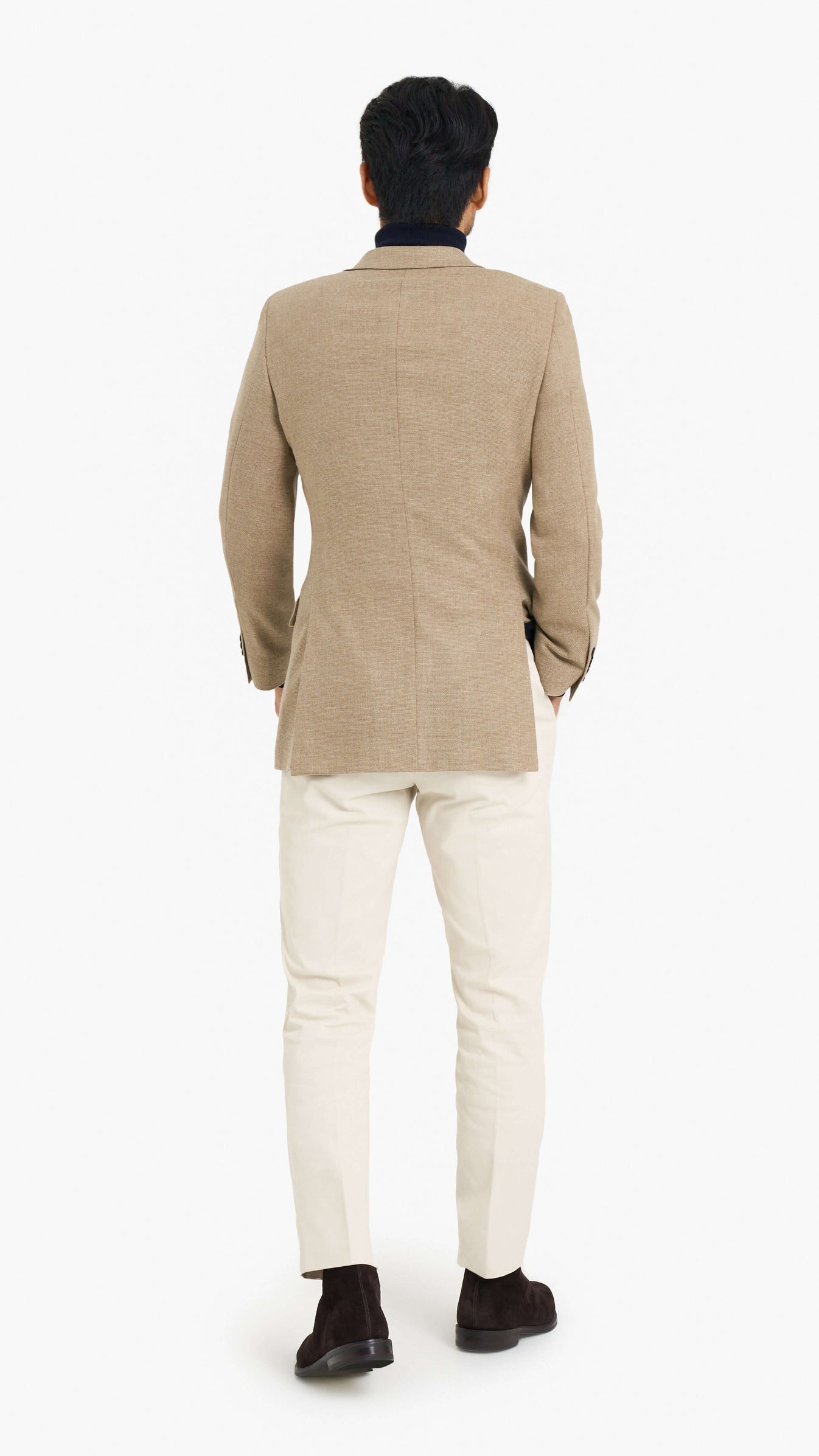 Dormeuil Beige Cashmere Blend Plain Custom Jacket