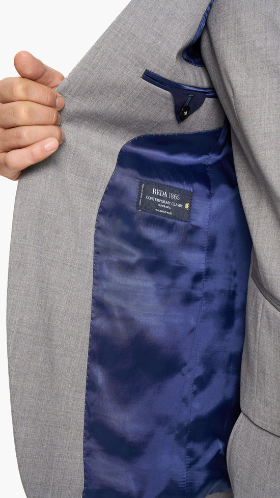 Reda Steel Grey Twill Custom Suit