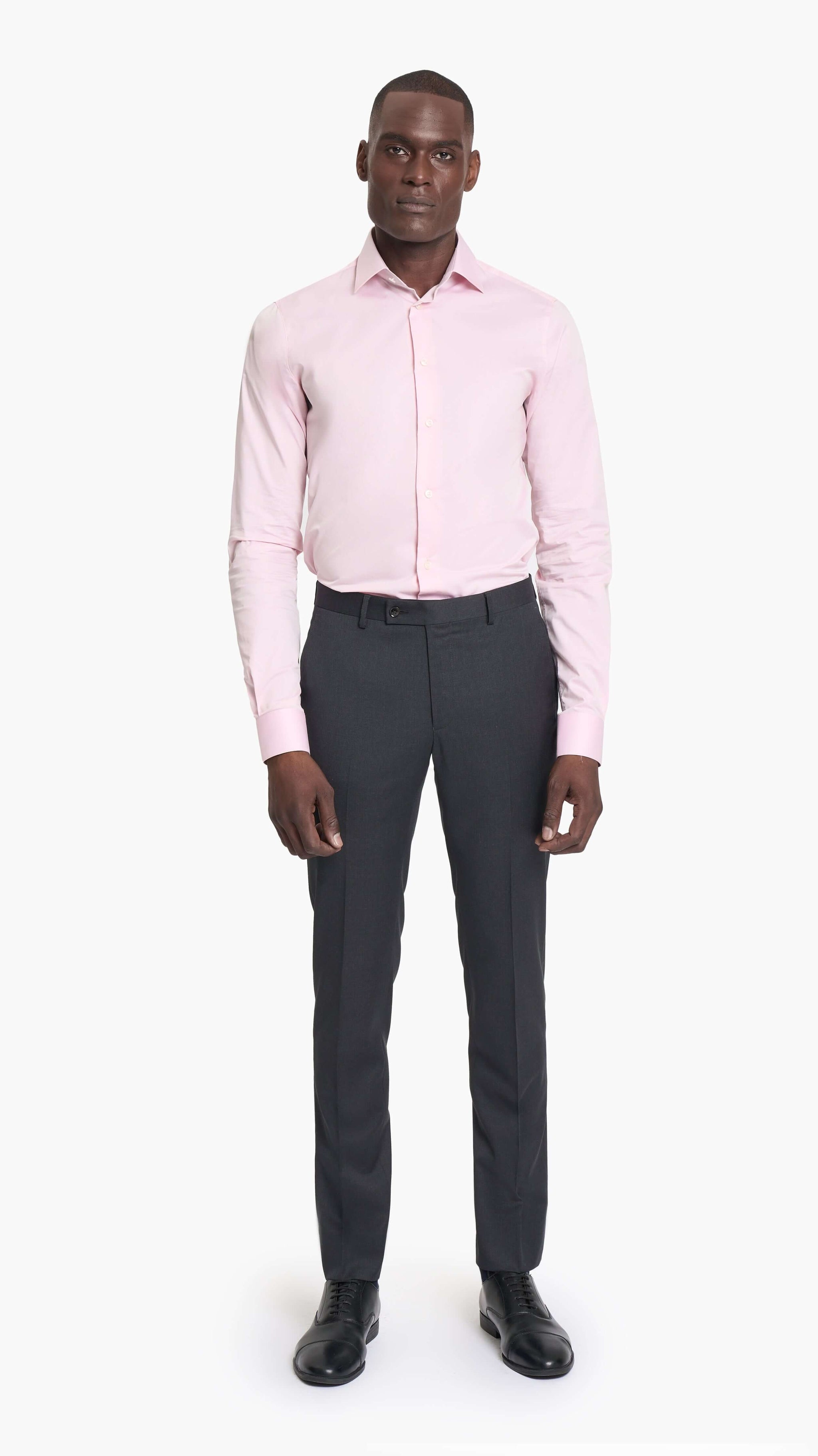 Reda Charcoal Grey Twill Custom Suit - Edit Suits Co.