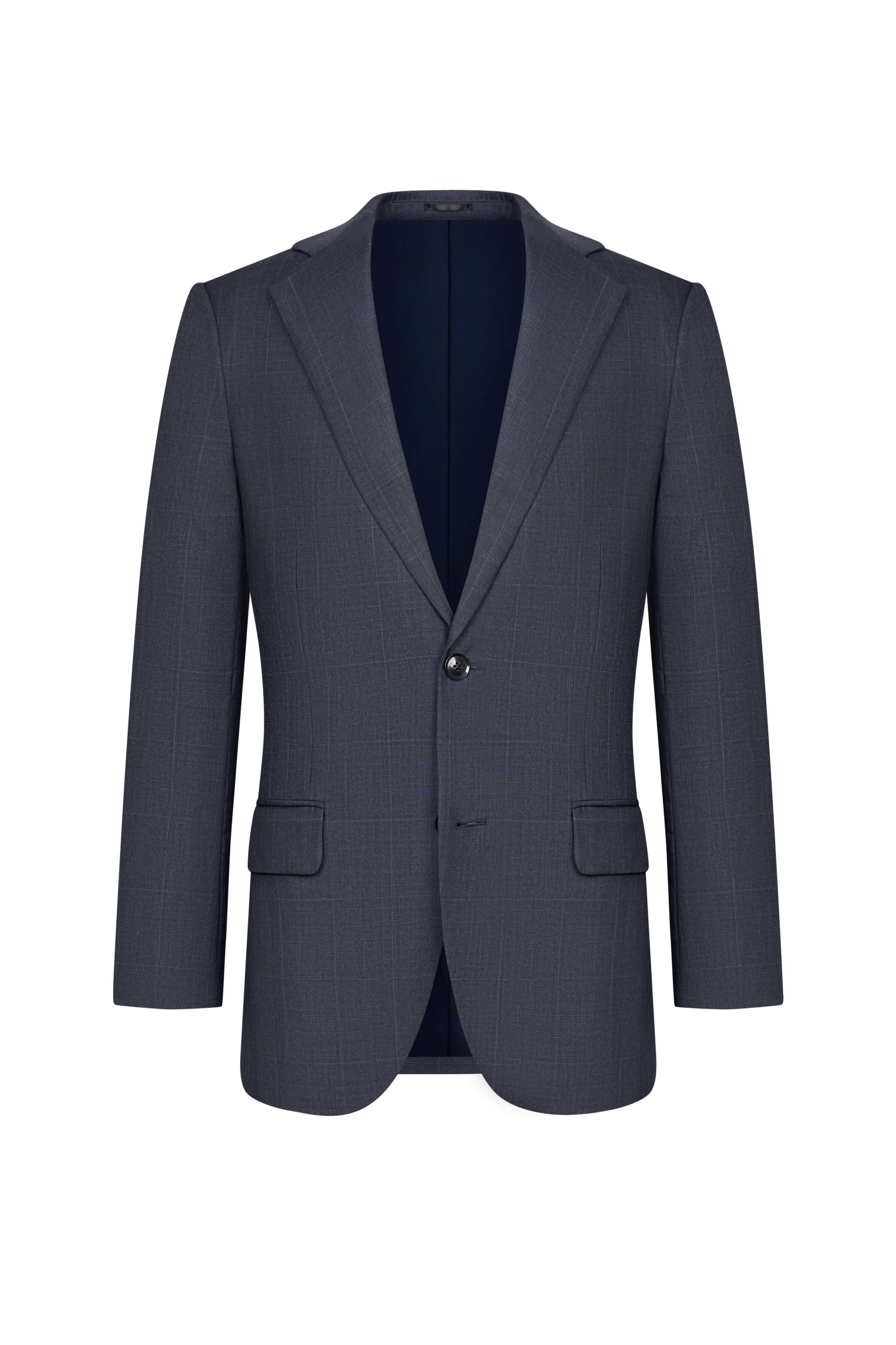 Reda Dark Navy Prince of Wales Custom Suit - Edit Suits Co.