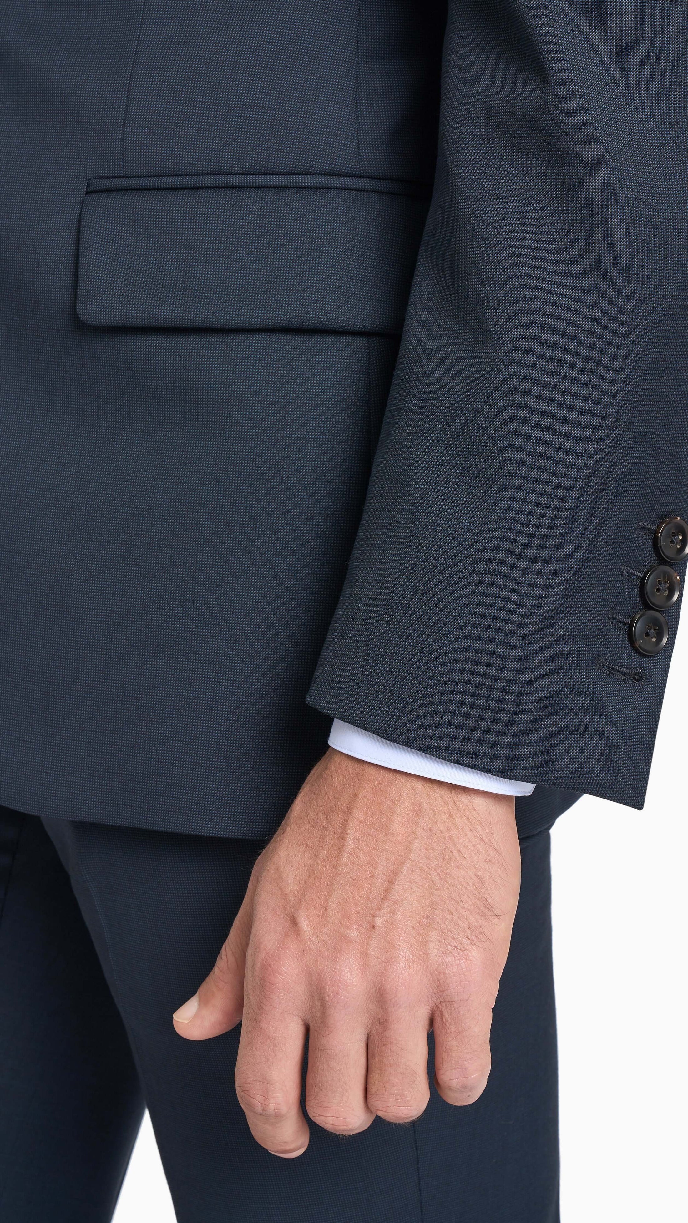 Tailored Reda Midnight Blue Nailhead Suit | Edit Suits Co.