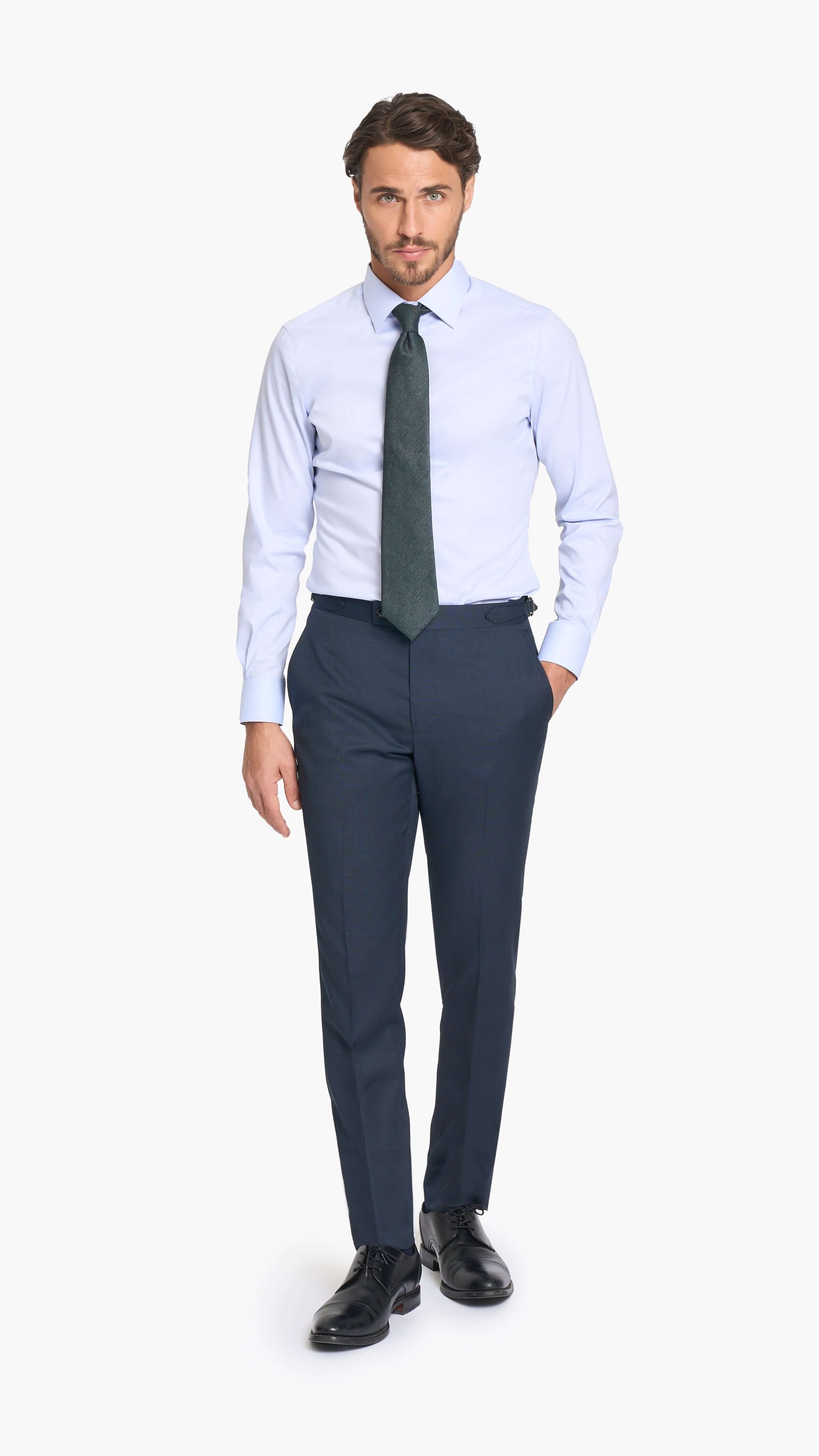 Tailored Reda Midnight Blue Nailhead Suit | Edit Suits Co.