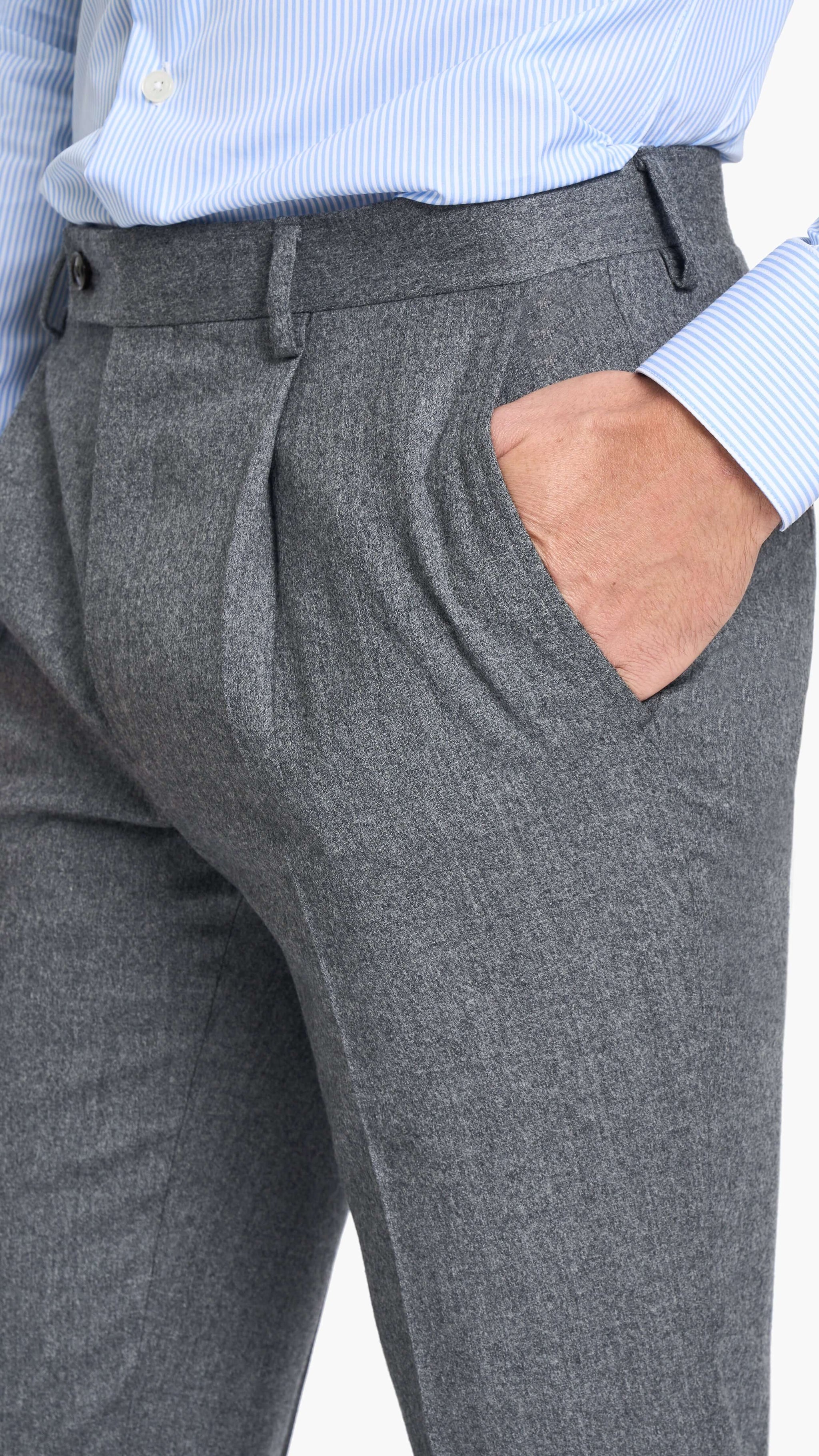 Reda Steel Grey Flannel Custom Suit - Edit Suits Co.