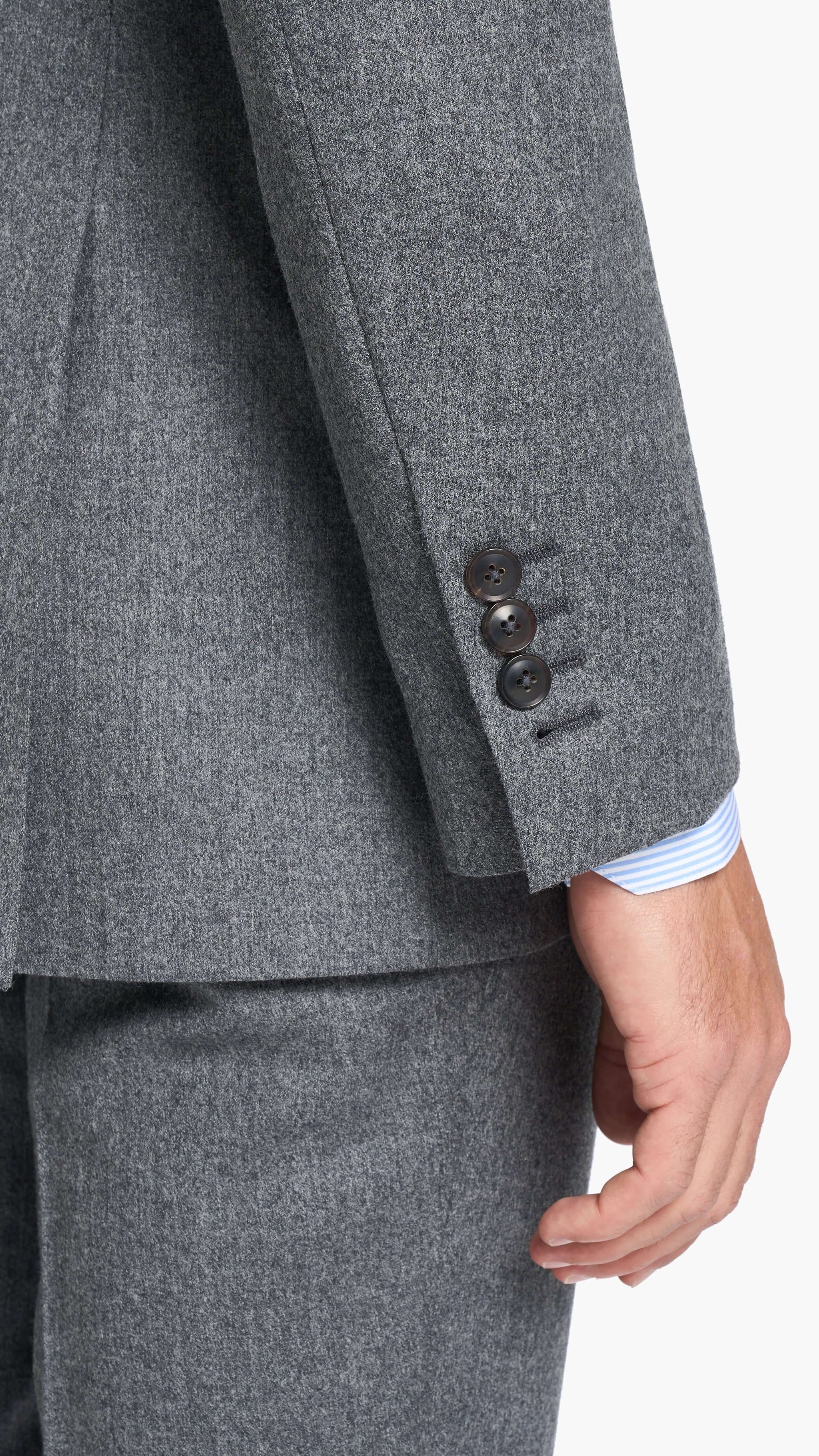 Steel Grey Flannel Custom Suit - Edit Suits Co.