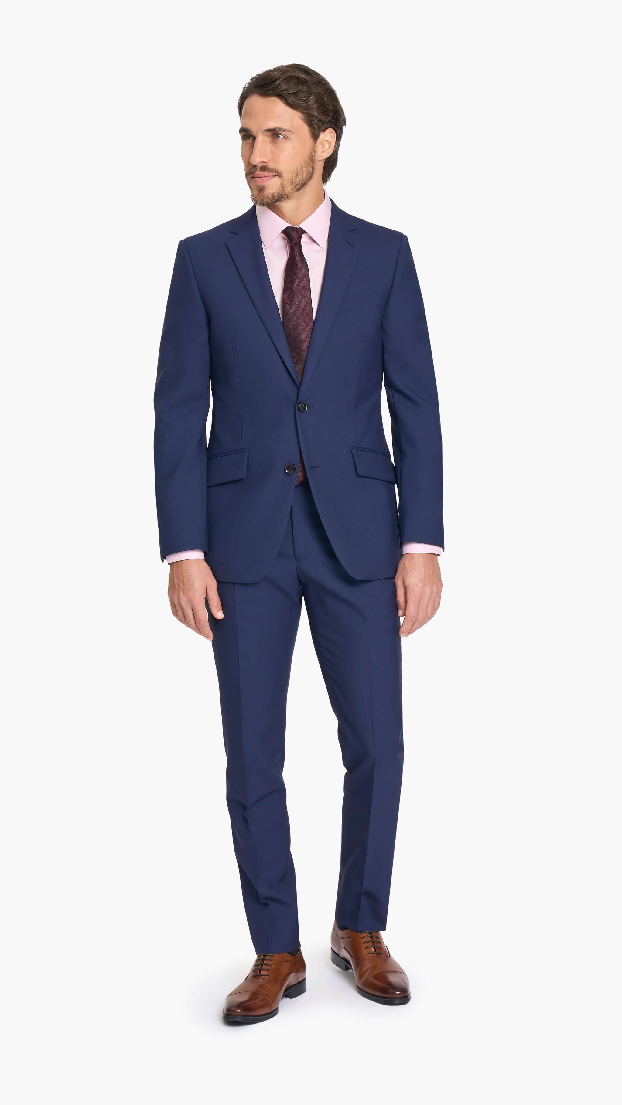 Scabal Royal Blue Plain Weave Custom Suit - Edit Suits Co.