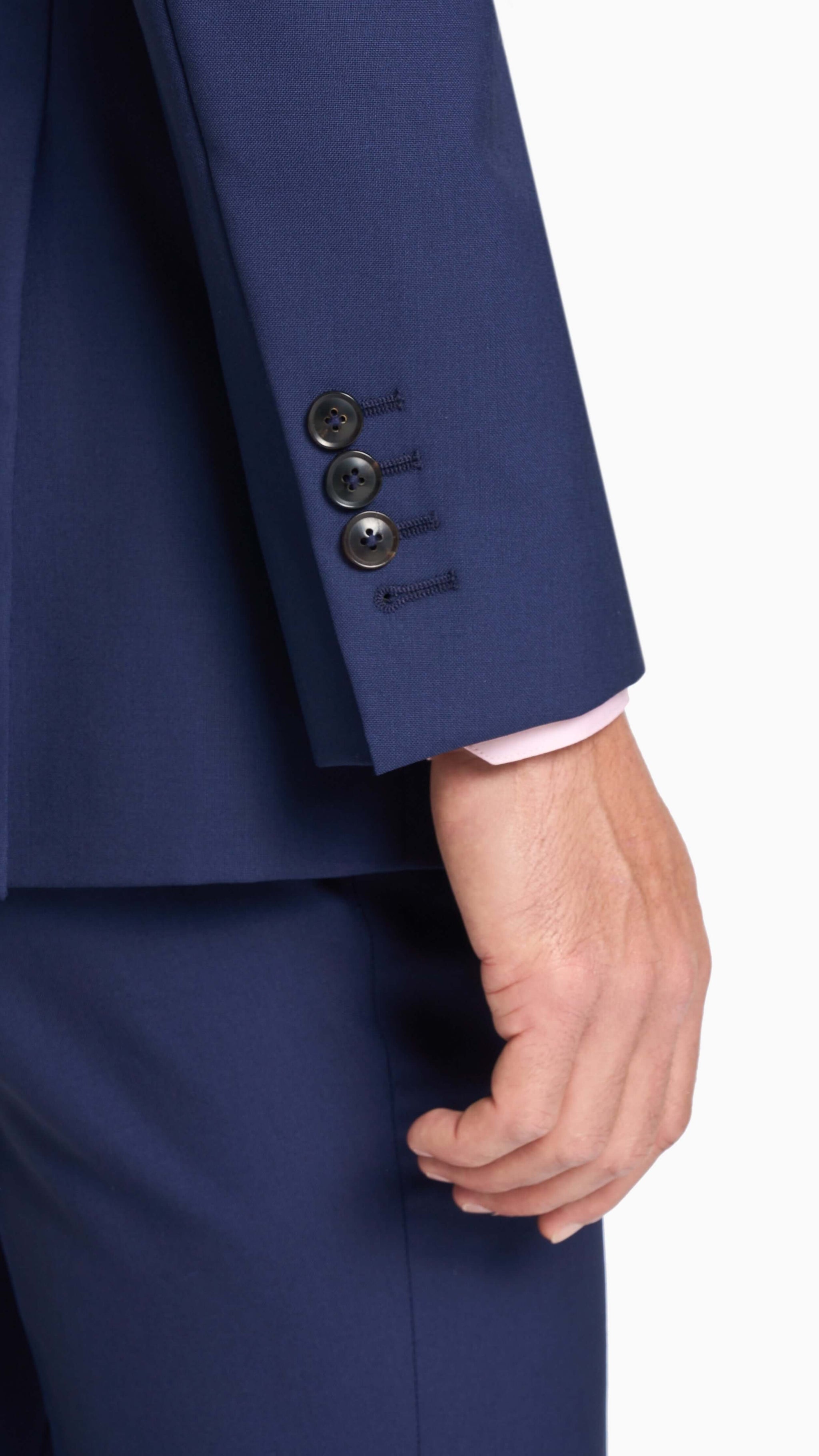 Scabal Royal Blue Plain Weave Custom Suit - Edit Suits Co.