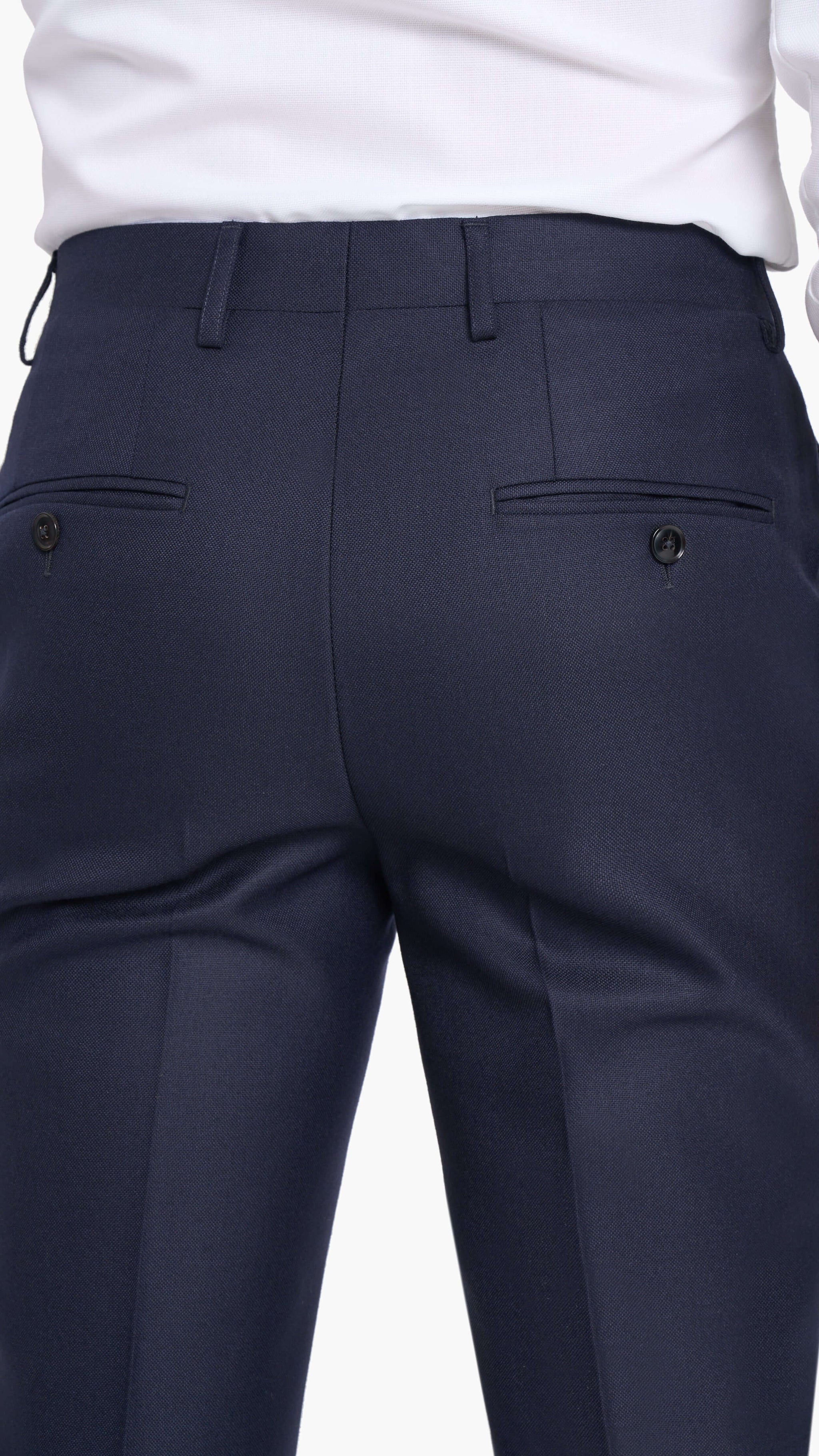 Scabal Midnight Blue Box Weave Custom Suit - Edit Suits Co.