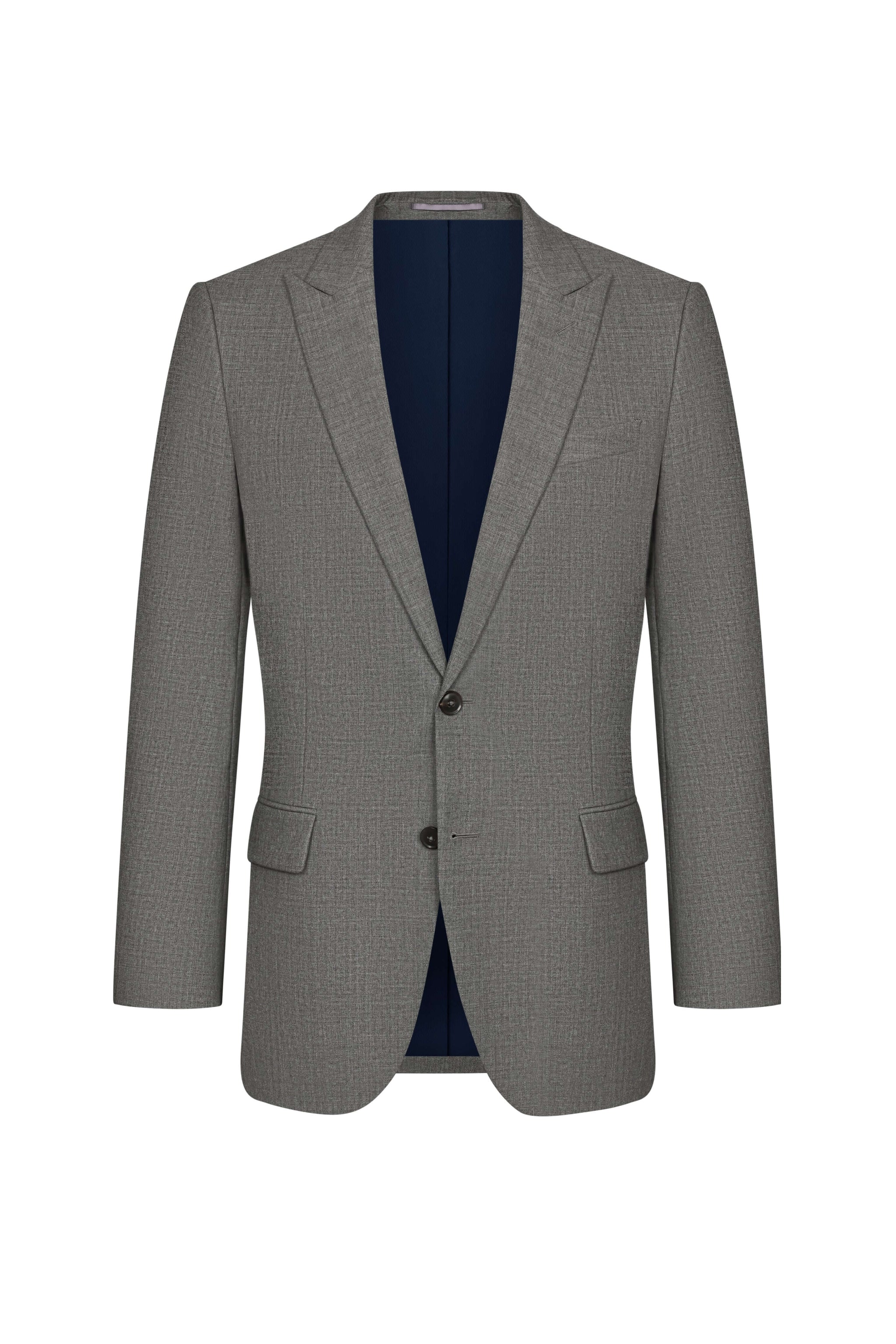 Custom Tailored Luxury Scabal Grey Suit | Edit Suits Co.