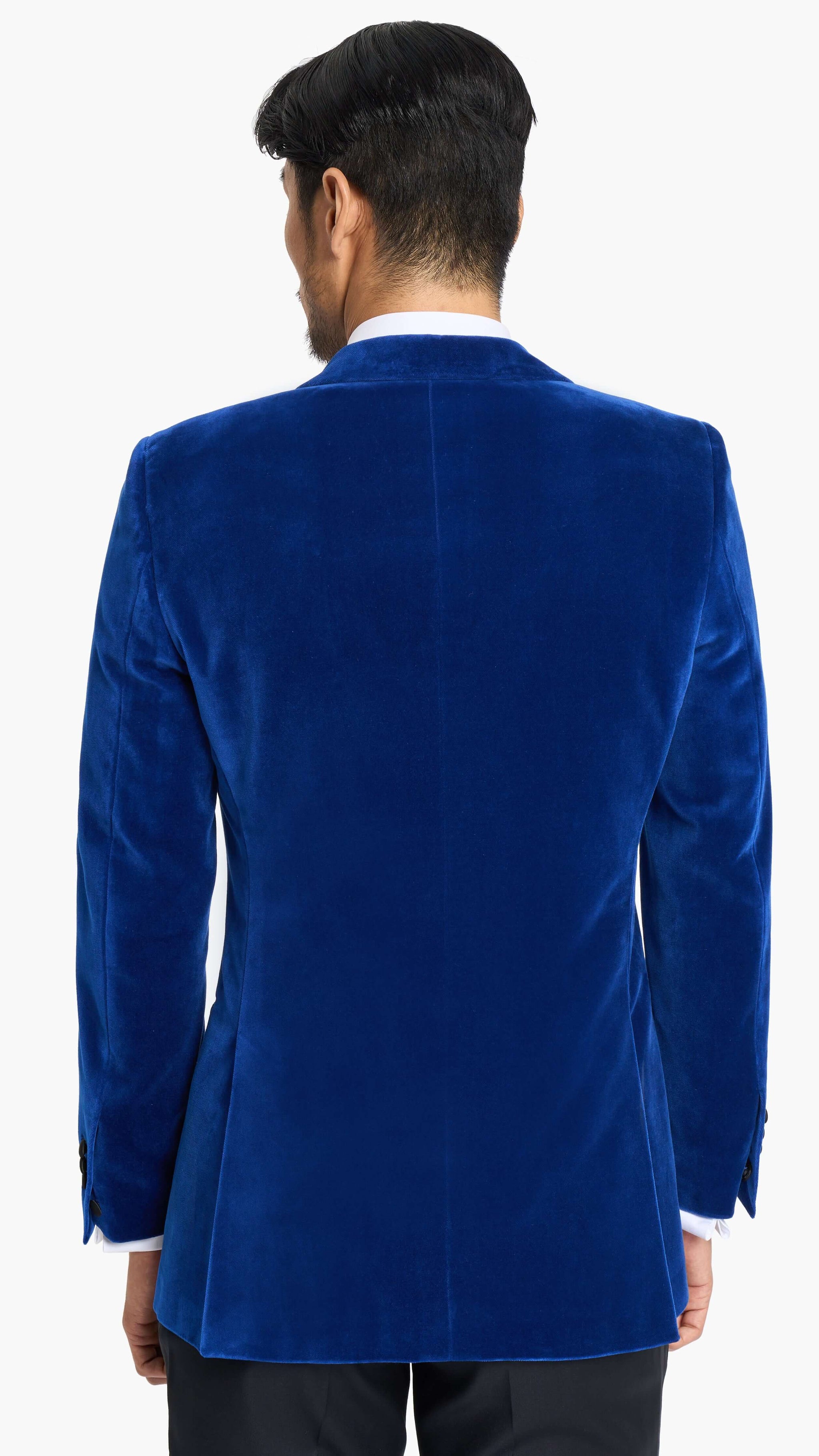 Scabal Saphire Blue Velvet Custom Tuxedo Jacket
