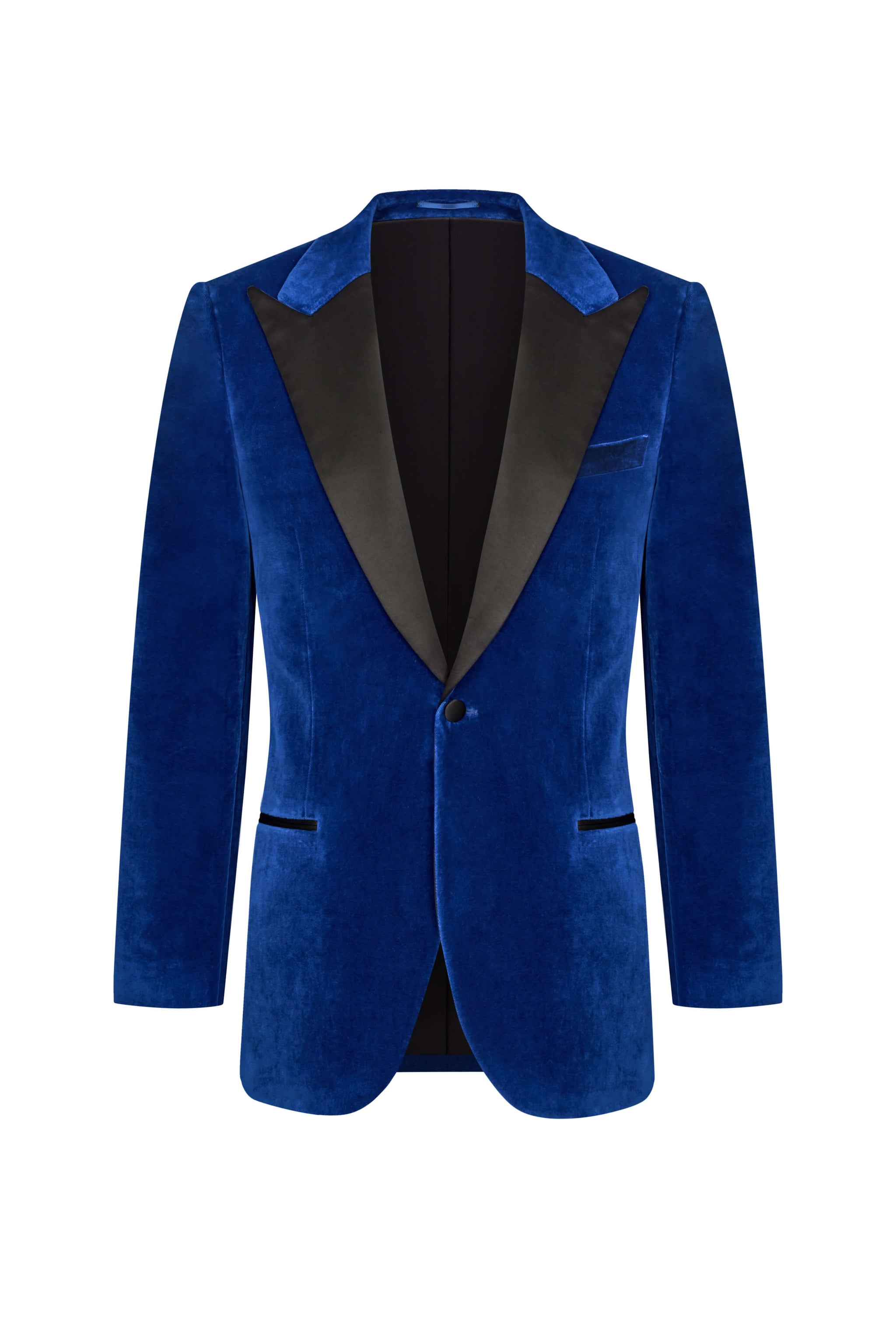 Scabal Saphire Blue Velvet Custom Tuxedo Jacket
